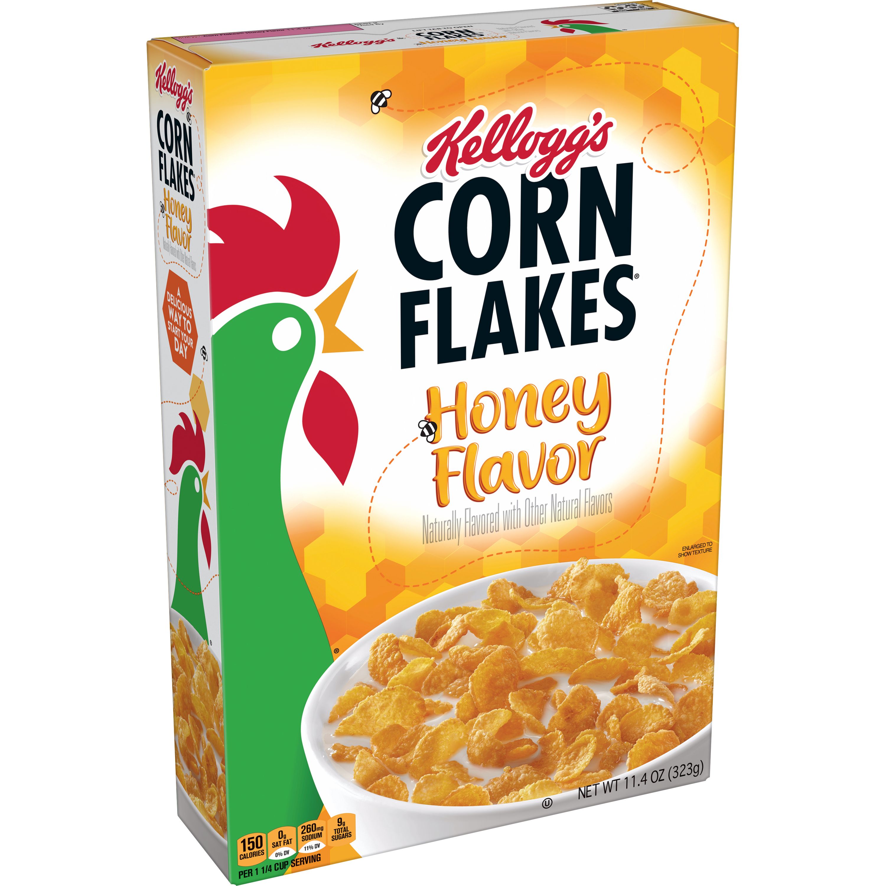 Kelloggs Corn Flakes® Honey Flavor Cereal Smartlabel™