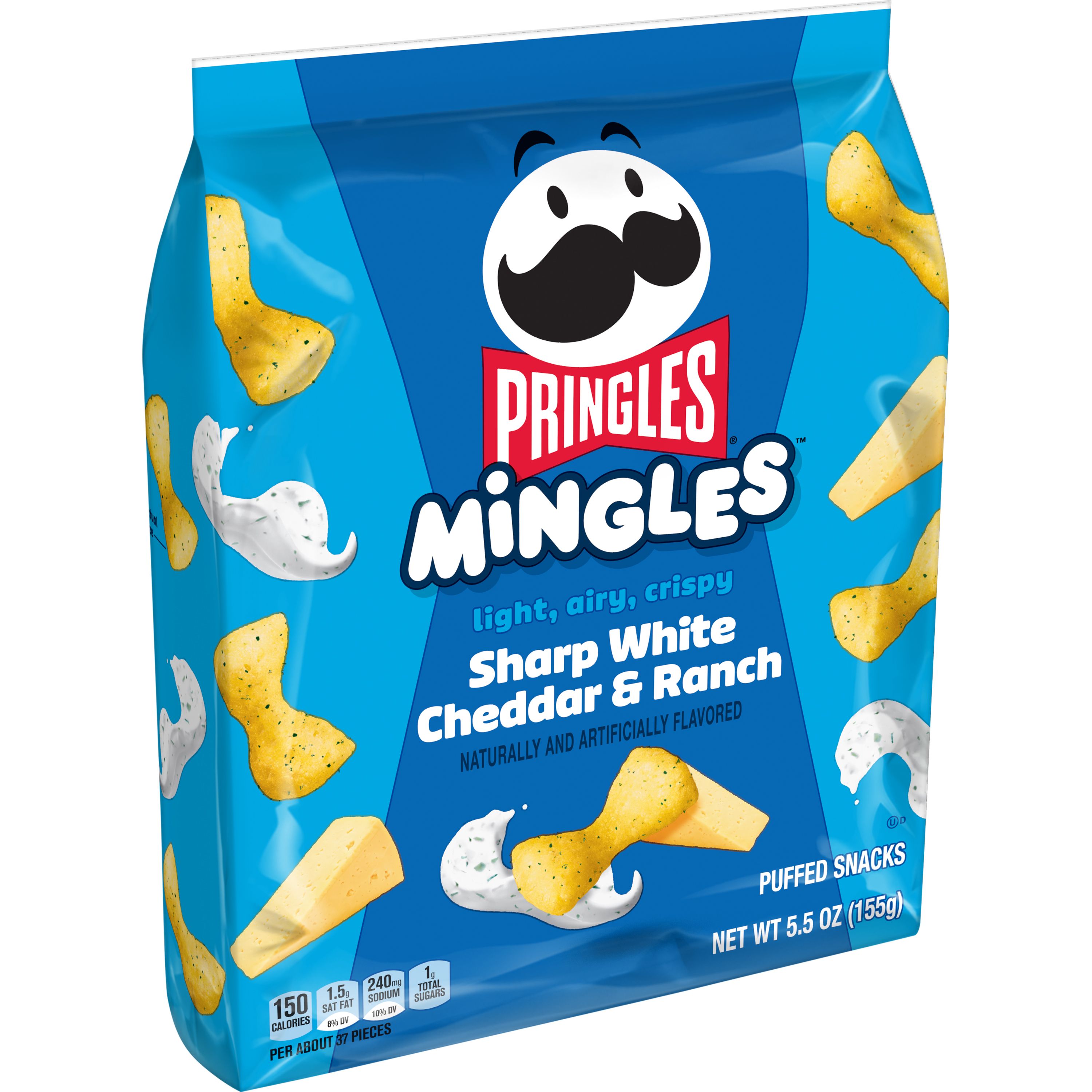 Pringles® Mingles™ Puffed Snacks, Sharp White Cheddar & Ranch - SmartLabel™